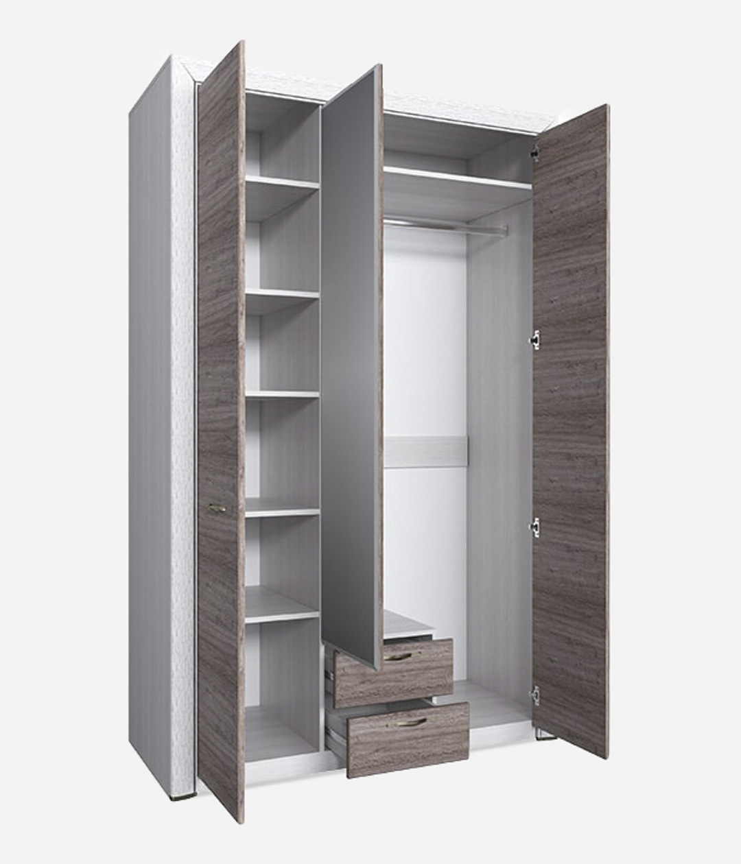 Распашной шкаф Оливия 3D2S Z с зеркалом - купить в интернет-магазине Get.ru